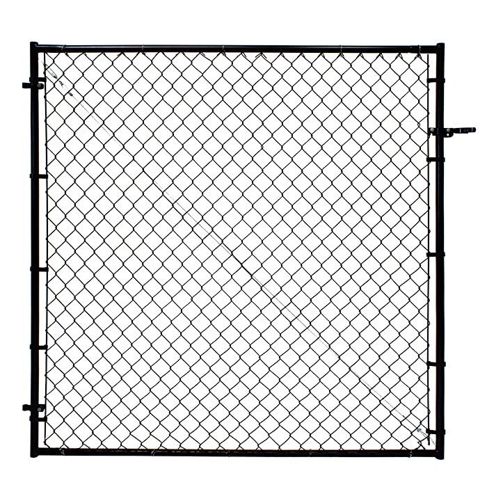 Single swing chain link gates, 4' wide